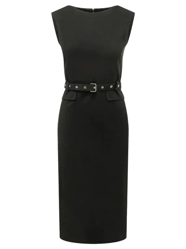 Pinko Belted Sleeveless Dress - Black