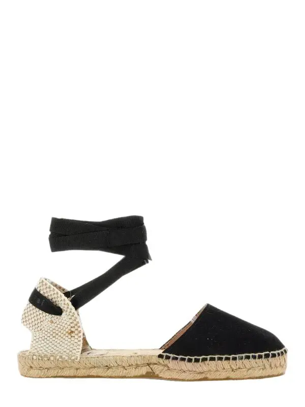 Manebí Ankle-tie Espadrilles - Black