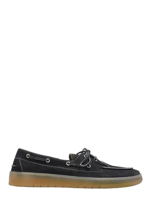 POSA Brushed-suede Boat Shoes - Blue