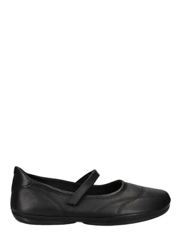 Camper Right Nina Touch-strap Ballet Flats - Black