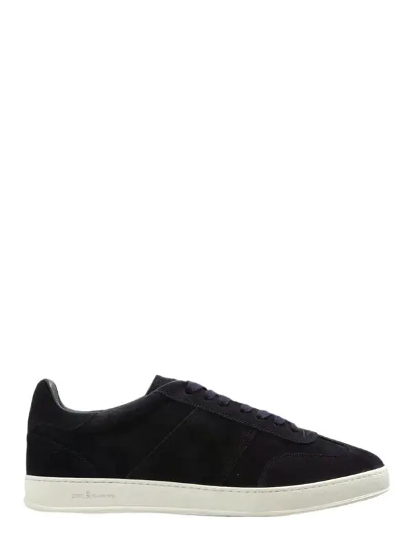Kiton Lace-up Leather Sneakers - Blue
