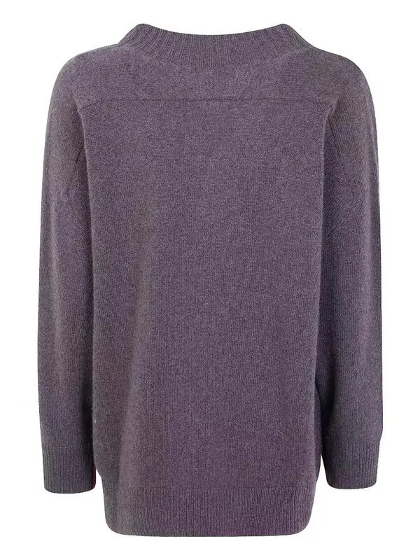 Liviana Conti V-neck Long-sleeved Sweater - Brown
