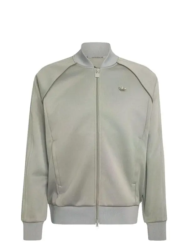 Adidas Embroidered Logo Zip-up Sweatshirt - Grey