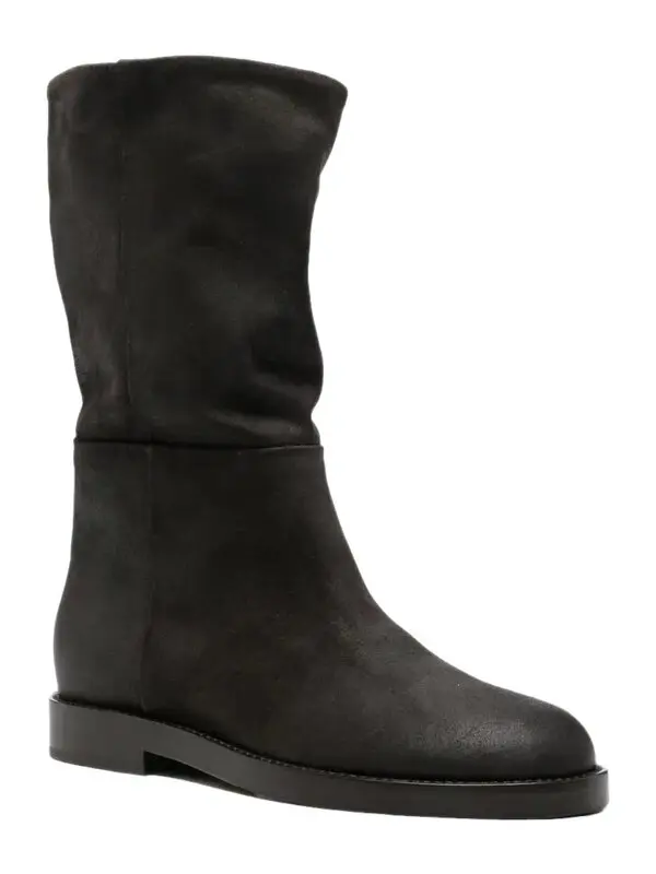 Agl Suede Slouchy Boots - Black