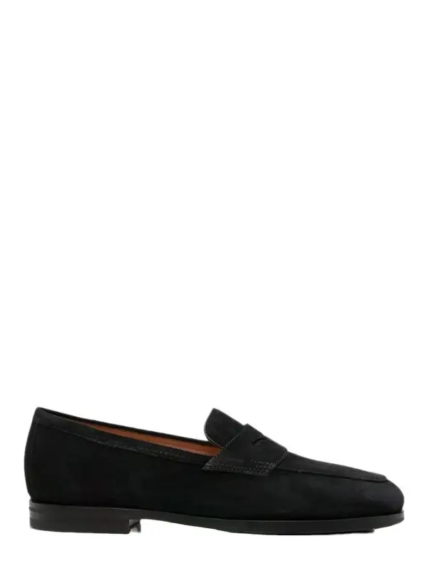 Santoni Carla Suede Loafers - Black