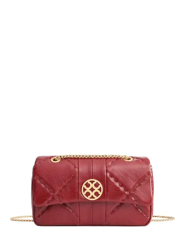 ORANGE CUBE Mosaic Diamond Chain Bag - Red