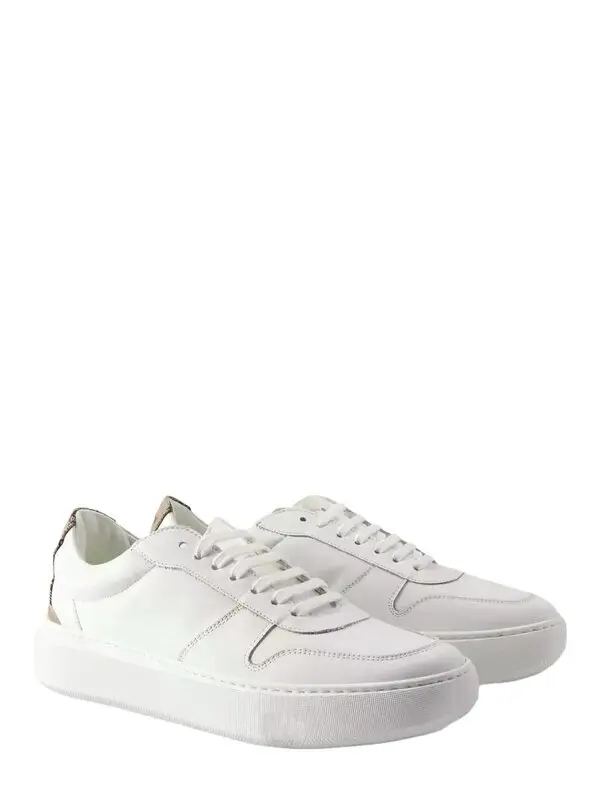 Herno Leather Panel Sneakers - White