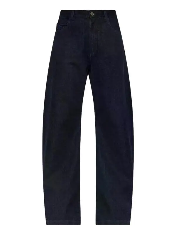 Attico Embroidered Logo Jeans - Blue