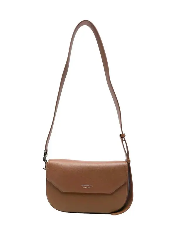 Emporio Armani Grainy Leather Shoulder Bag - Brown