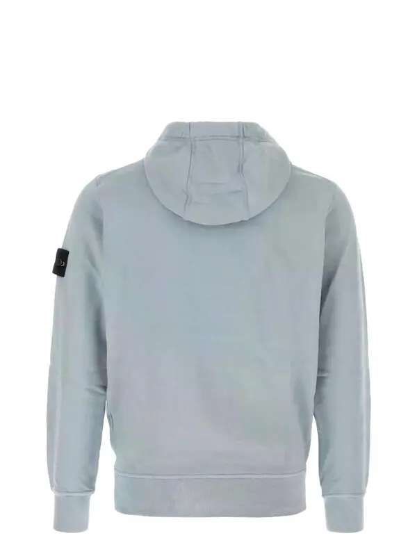 Stone Island Organic Mélange Cotton Fleece Hoodie - Blue