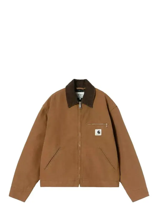 Carhartt Work In Progress Loose Fit Corduroy Collar Jacket - Brown