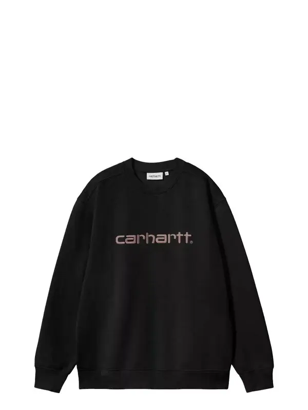 Carhartt Work In Progress Logo Embroidered Sweatshirt - Black