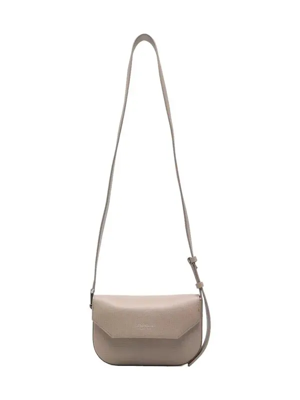 Emporio Armani Mini Grainy Leather Crossbody Bag - Grey