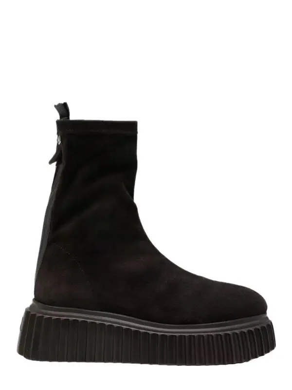 Agl Mirabel Platform-heel Ankle Boots - Brown