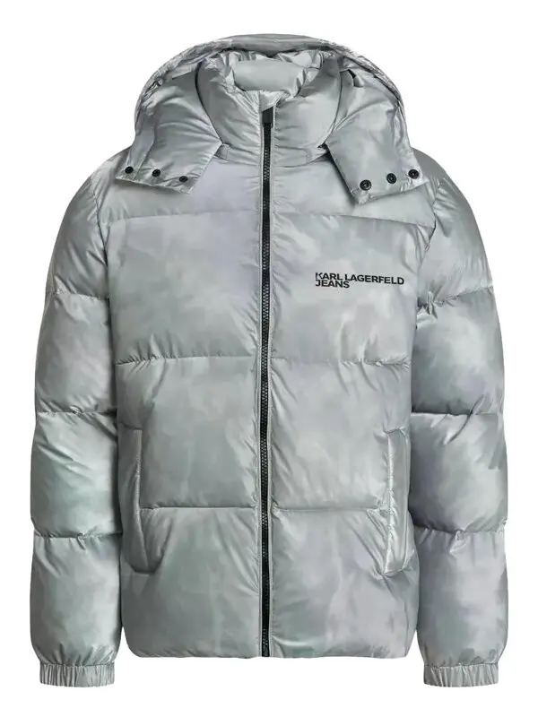 Karl Lagerfeld Padded Puffer Jacket - Silver