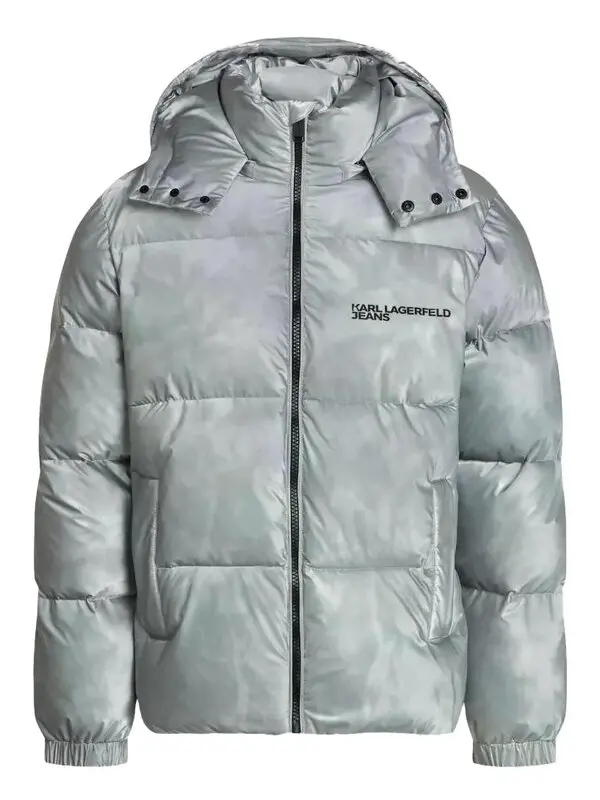 Karl Lagerfeld Padded Puffer Jacket - Silver