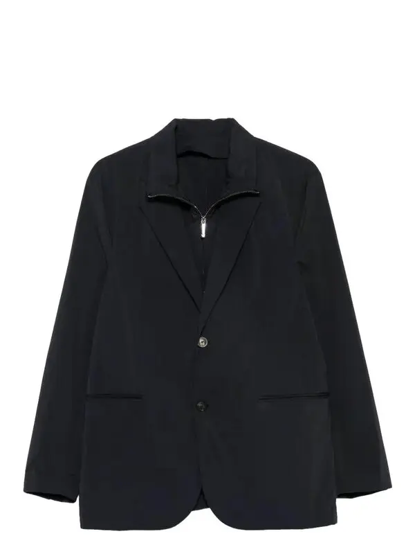Emporio Armani Layered-effect Notched-lapel Blazer - Blue