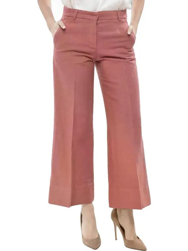 QL2 QUELLEDUE Cropped Tailored Trousers - Pink