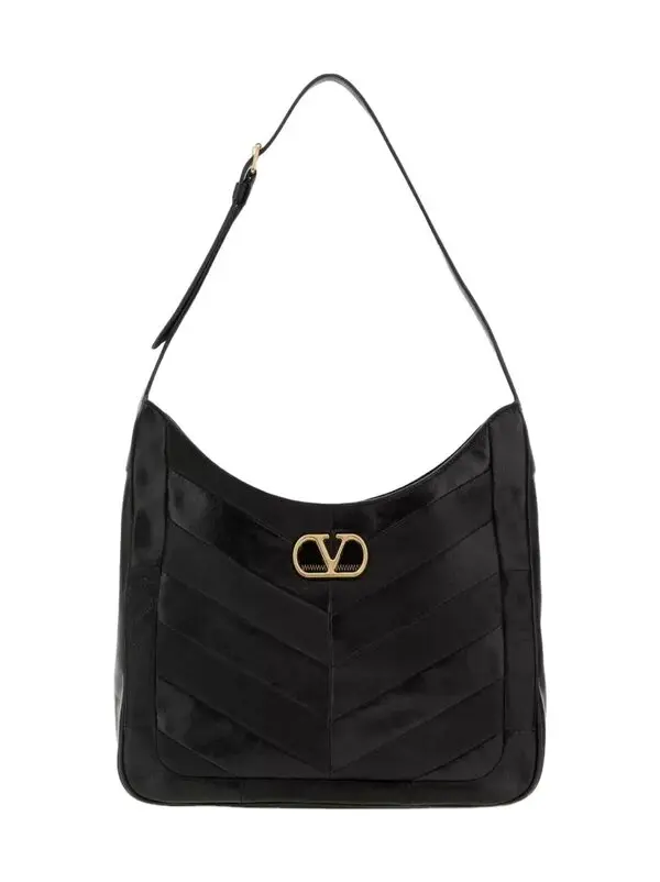 Valentino Garavani Vlogo Chevron Quilted Bag - Black
