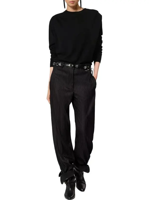 Isabel Marant Étoile Pinstriped Tailored Trousers - Black