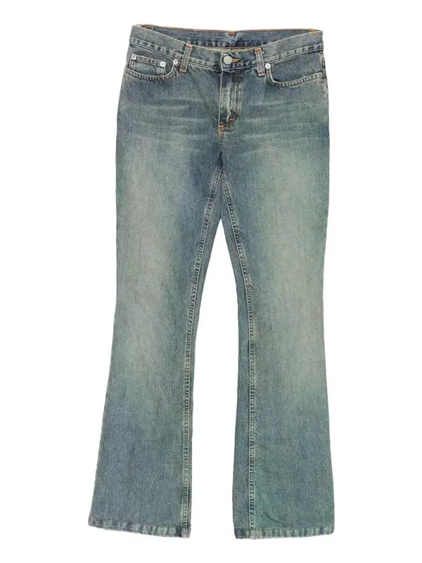 John Richmond 2000s Patch Detail Jeans - Blue