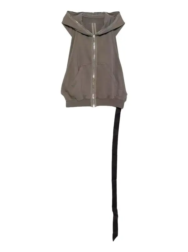 Rick Owens Sleeveless Hooded Gilet - Grey