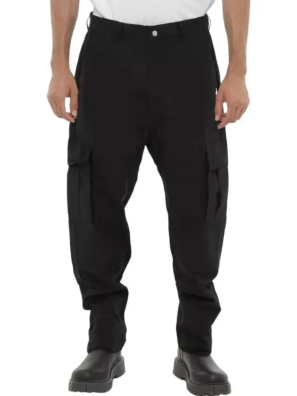 COUNTY OF MILAN Embroidered Logo Cargo Pants - Black