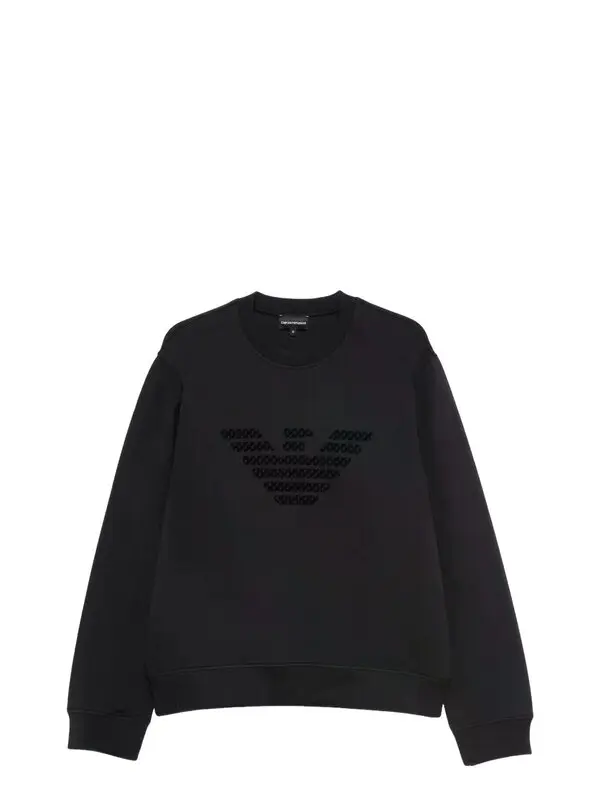 Emporio Armani Logo-print Crew Neck Sweatshirt - Blue