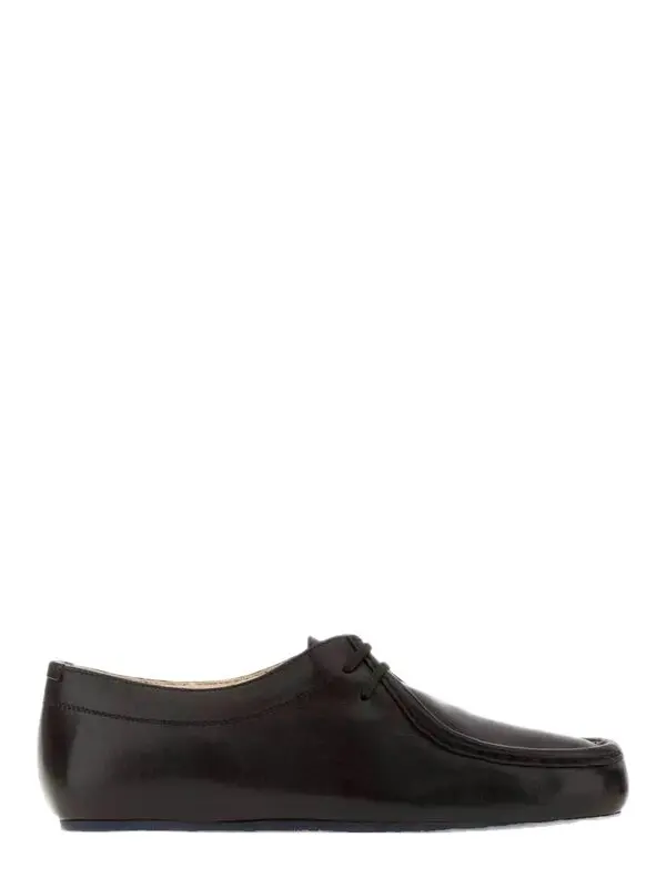 JIL SANDER Leather Loafers - Brown