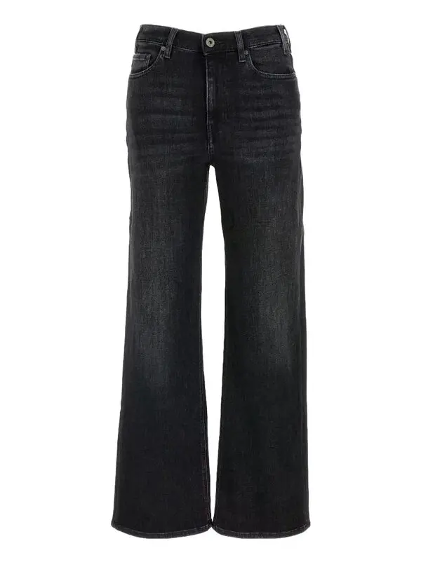 Ag Faded Effect Wide-leg Jeans - Grey