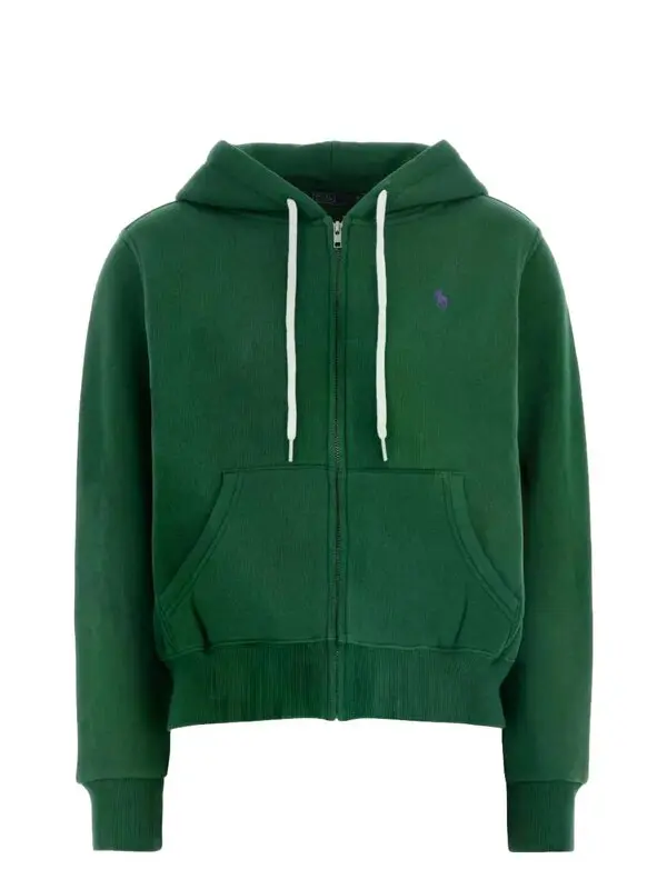 Polo Ralph Lauren Zip-up Logo Embroidered Hoodie - Green
