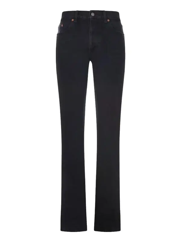Saint Laurent Straight-leg Five-pocket Jeans - Black