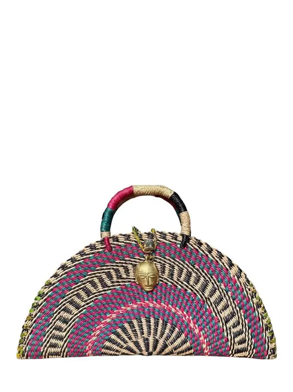 SOKONA Kusana Medium Woven Bag - Purple/blue