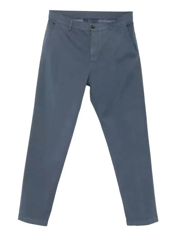 Canali Straight-leg Chino Trousers - Blue