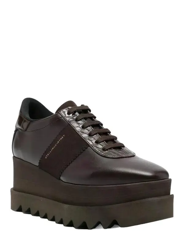 Stella McCartney Platform Wedge Sole Sneakers - Brown