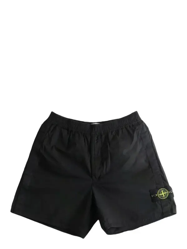 Stone Island Stretch Cotton Tela 'paracadute' Bermuda Shorts - Black