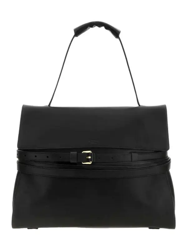 Moschino Medium Tie Me Tote Bag - Black