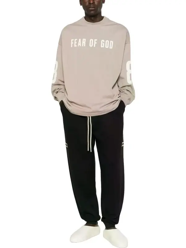 Fear Of God Logo-print Long-sleeves T-shirt - Neutrals