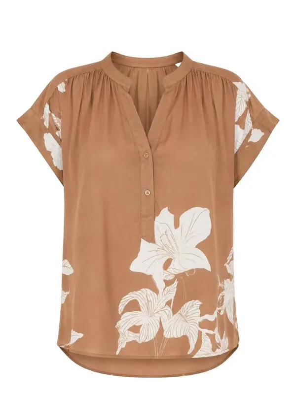 MUCHE & MUCHETTE Kio Top With Floral Print - Brown