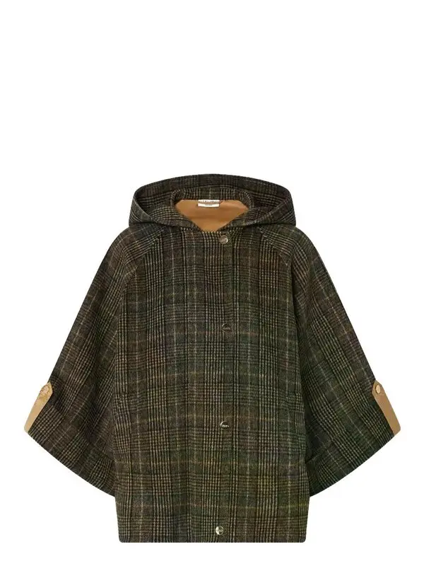 Liu Jo Hooded Cape With Quilted Inserts - Brown