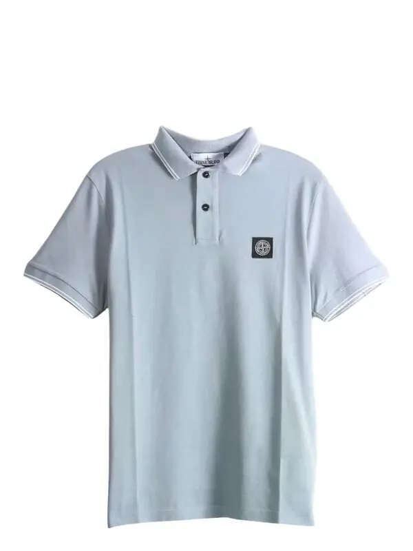Stone Island 2200010 Organic Cotton Piqué With Stretch Polo - Blue