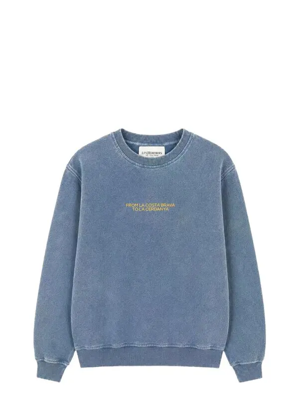 LES HÉRITIERS Embroidered Crewneck Sweatshirt - Blue
