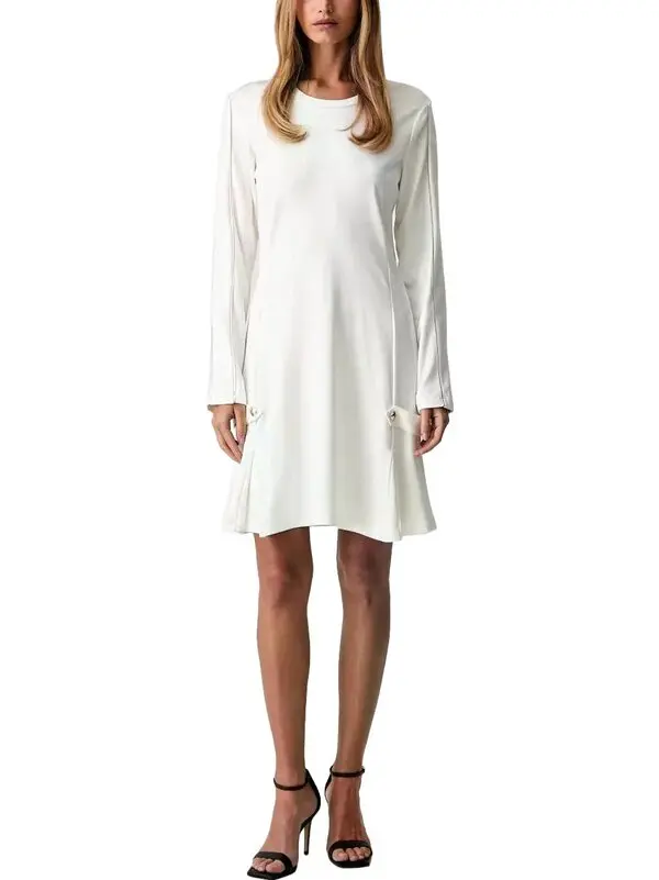 Liu Jo Short Dress In Punto Milano Fabric - White