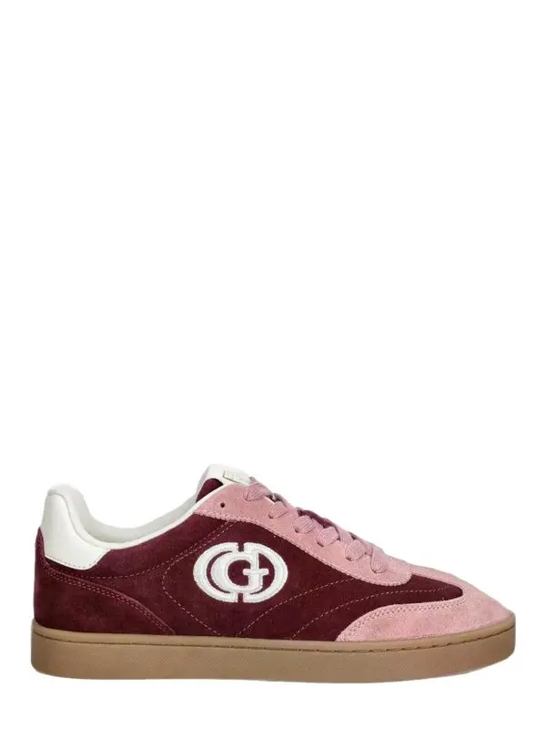 Guess Logo-embroidered Panelled Sneakers - Pink
