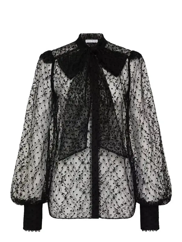 Rebecca Vallance Delphina Lace Blouse - Black