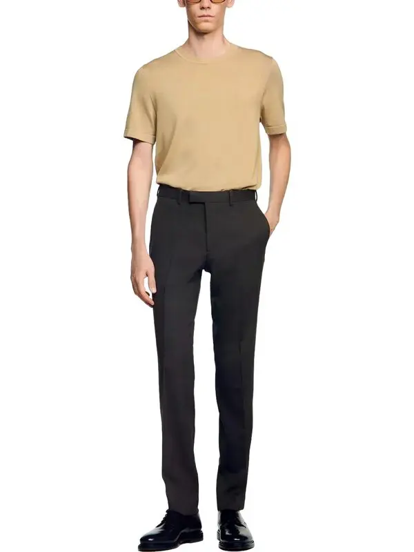 Sandro Slim-fit Tailored Trousers - Brown