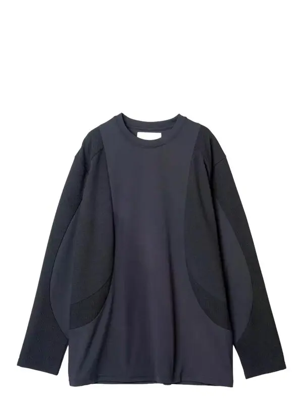 YOSHIOKUBO Panelled Long-sleeve T-shirt - Black