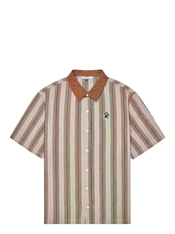 MALBON Stealie Blanket Vertical-stripe Polo Shirt - Neutrals