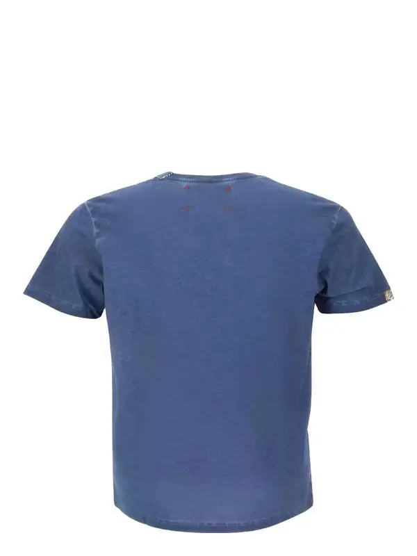 BOB Even Embroidered-appliqué T-shirt - Blue