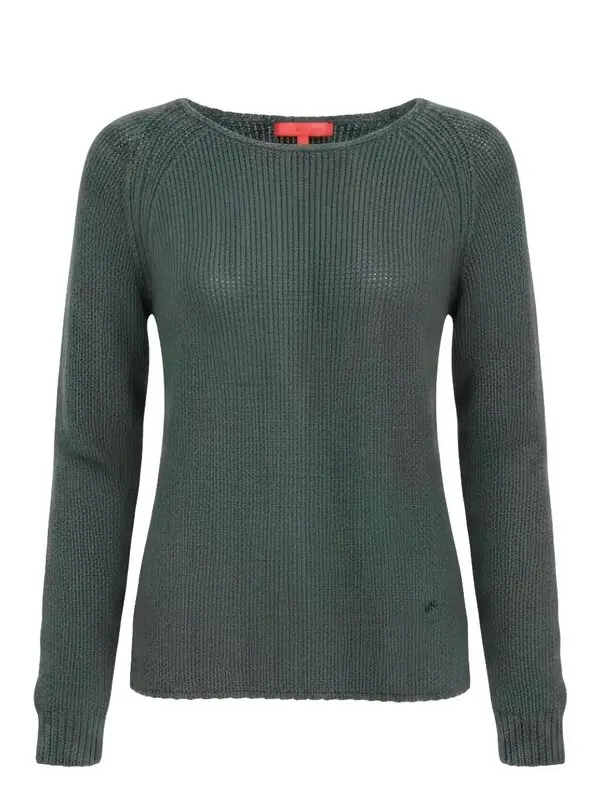 Isaia Ribbed Knit Sweater - Green